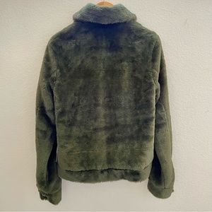 Ci Sono | Jackets & Coats | Ci Sono Olive Green Faux Fur Jacket Nwt ...